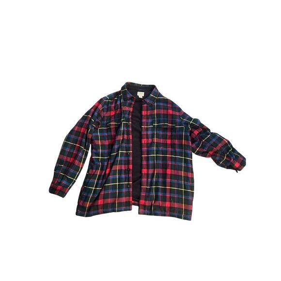 L.L. Bean | Jackets & Coats | Vintage Ll Bean Red Holiday Flannel Barn ...